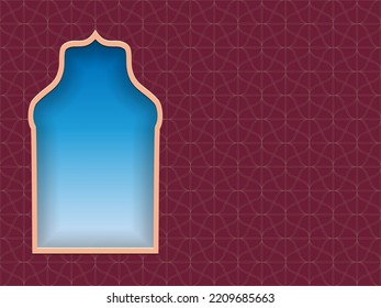 Islam Theme Card Arabic Window Gates Stock Illustration 2209685663 ...