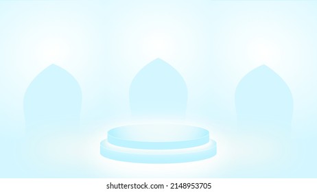Islamic Background Soft Blue Gradient Color Stock Illustration ...