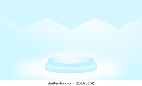 Islamic Background Soft Blue Gradient Color Stock Illustration ...