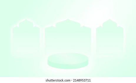 Islamic Background Soft Green Gradient Color Stock Illustration ...