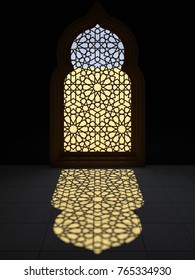 Islamic Interior Design Mosque Islamic Window Stock Illustration 765334924