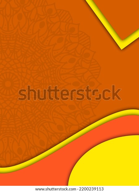 Islamic Modern Texture Background Orange Yellow Stock Illustration ...