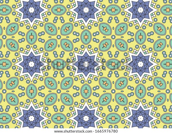 Islamic Pattern Ornament Background Decoration Stock Illustration ...