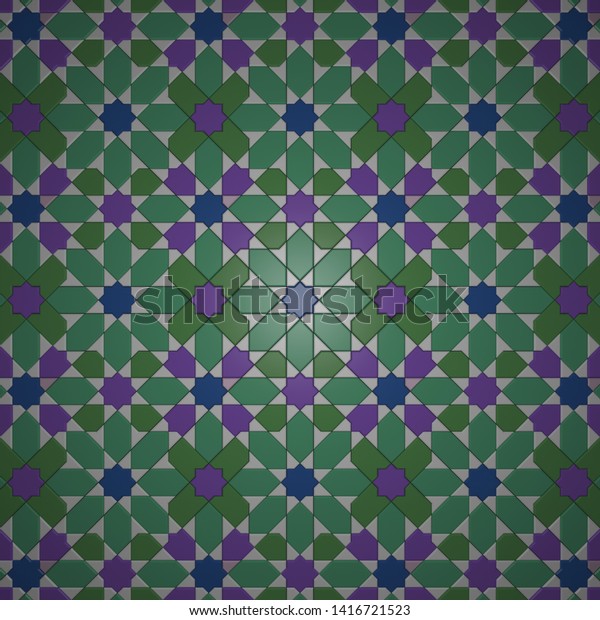 Islamic Pattern Used Background Wallpaper Abstract Stock Illustration ...