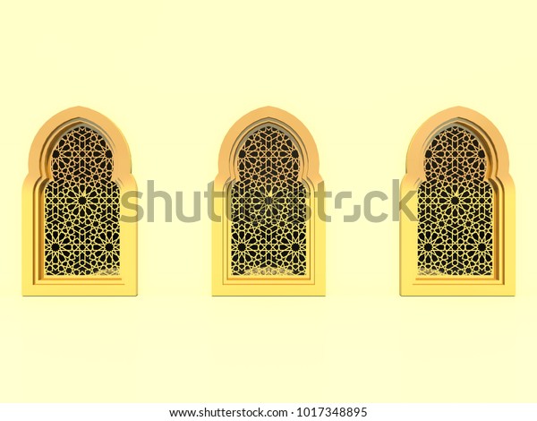 Islamic Window Traditional Pattern Islamic Exterior Stock Illustration ...