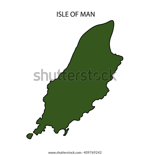 Isle Man Map Stock Illustration 409769242