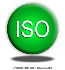 Iso Button Icon Isolated 3d Illustration Stock Illustration 1825960262 ...