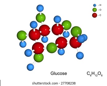 Isolated 3d Model Glucose On White Stock Illustration 27708238 ...