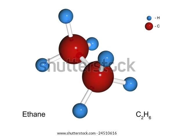 Isolated 3d Model Molecule Ethane On Stock Illustration 24510616