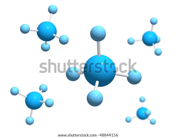 Isolated 3d Models Molecule Methane Natural Stock Illustration 48844156