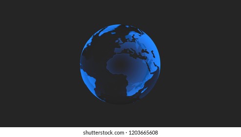 Isolated 3d World Map Render Stock Illustration 1203665608 | Shutterstock