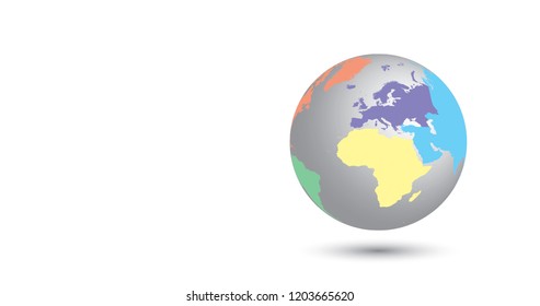Isolated 3d World Map Render 스톡 일러스트 1203665620 | Shutterstock