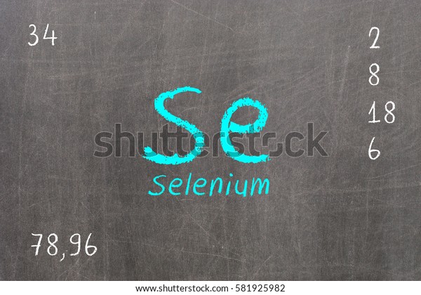 Isolated Blackboard Periodic Table Selenium Chemistry Stock ...