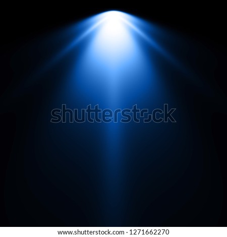 Isolated Blue Spotlight Effect On Black Stock Illustration 1271662270 ...
