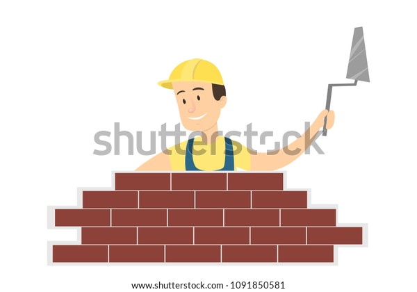 Isolated Brick Layer Uniform Construction Worker Stock Illustration ...
