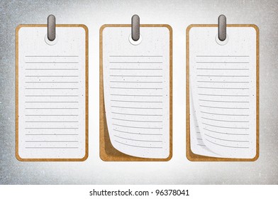 Isolated Brown Texture Notepad On Whiterecycled Stock Illustration ...