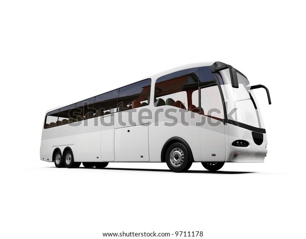 Isolated Bus On White Background Stock Illustration 9711178