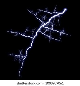 Isolated Electrical Lightning Strike Visual Effect Stock Illustration ...