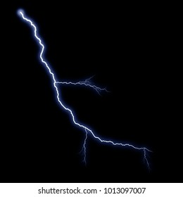 Isolated Electrical Lightning Strike Visual Effect Stock Illustration ...