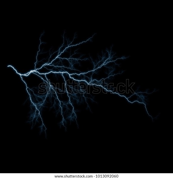 Isolated Electrical Lightning Strike Visual Effect: ilustrações stock ...