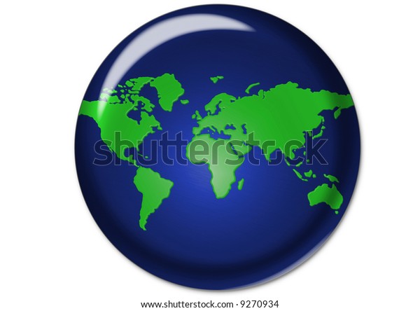 Isolated Illustration World Map Circle Stock Illustration 9270934
