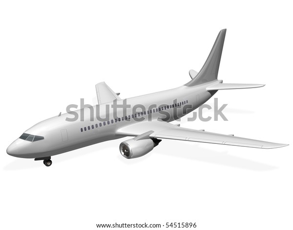 Isolated Plane Side View Stock Illustration 54515896