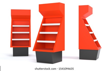 Isolated Pos Display Blank Red Product Stock Illustration 1541094635 ...