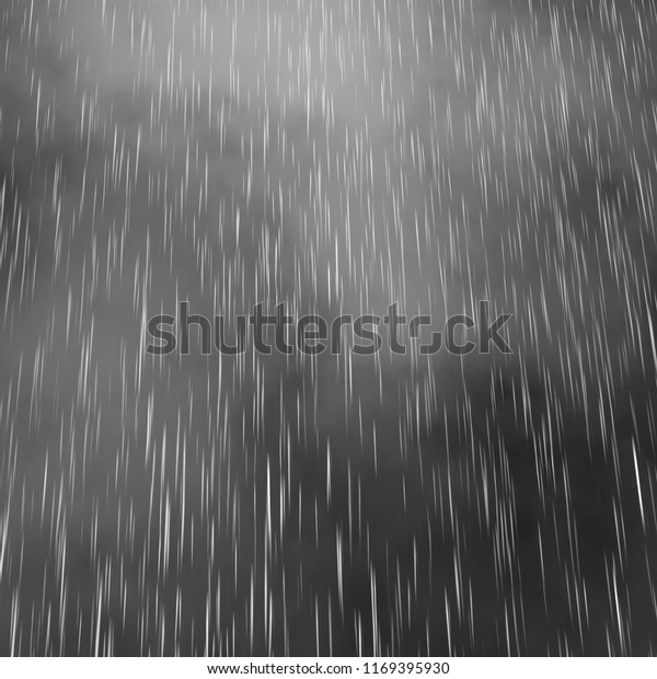 Isolated Realistic Rain Visual Effect On Stock Illustration 1169395930 ...