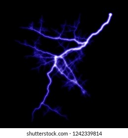 Isolated Violet Electrical Lightning Strike Visual 스톡 일러스트 1016451046 ...
