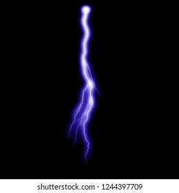 Isolated Realistic Violet Electrical Lightning Strike Stock ...