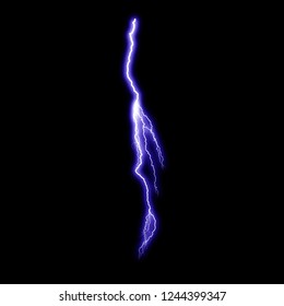 Isolated Realistic Violet Electrical Lightning Strike Stock ...