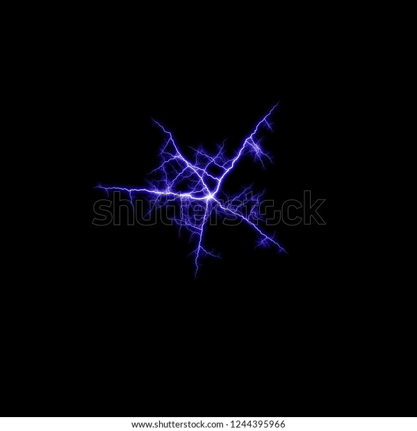 Isolated Realistic Violet Electrical Lightning Strike Stock ...