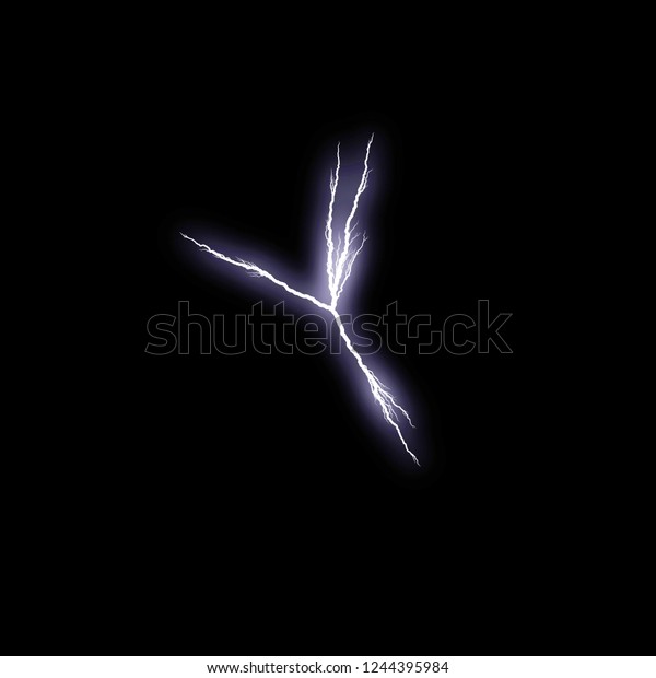 Isolated Realistic Violet Electrical Lightning Strike Stock ...