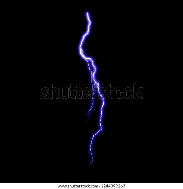 「Isolated Realistic Violet Electrical Lightning Strike」のイラスト素材 ...