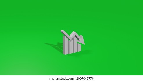 Isolated Realistic White Chart Down Symbol Stock Illustration ...