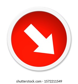 Isolated Round Red Button Arrow Showing Stock Illustration 1572211549 ...
