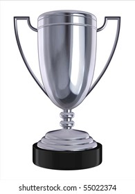 Silver Trophy Isolated On White On Stock Photo (Edit Now) 6237751 ...