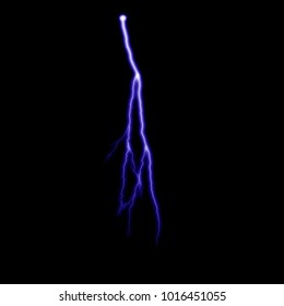 Isolated Violet Electrical Lightning Strike Visual Stock Illustration ...