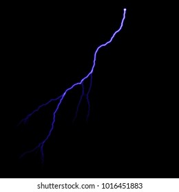 Isolated Violet Electrical Lightning Strike Visual Stock Illustration ...