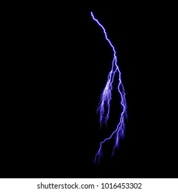 Isolated Realistic Violet Electrical Lightning Strike Stock ...