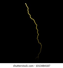 Isolated Yellow Electrical Lightning Strike Visual Stock Illustration ...