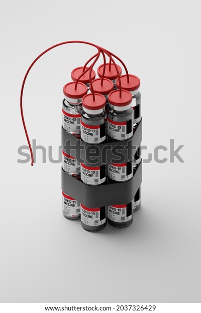 Isometric 3d Rendering Dynamite Destruction Covid19 Stock Illustration ...