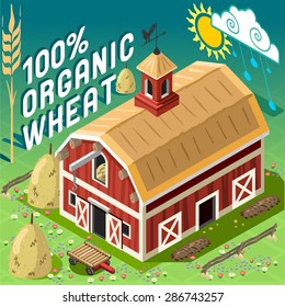 Isometric Building Farm Elements Set Rural Stock Illustration 286743257 ...
