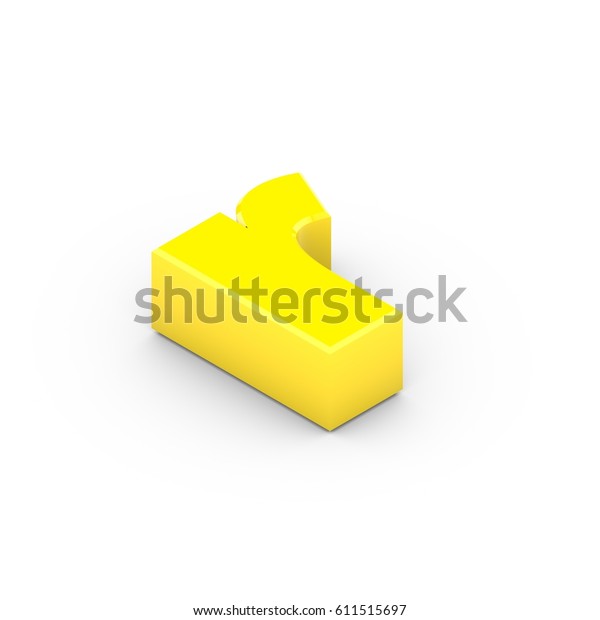 Isometric Letter R Lowercase 3d Rendering Stock Illustration 611515697 ...