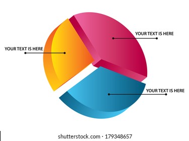 Isometric Pie Chart Stock Vector (Royalty Free) 95585308