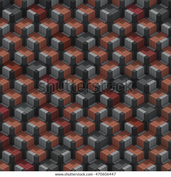 Isometric Topdown Cube Tile Forming Seamless Stock Illustration ...