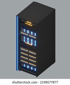 Isometric View Server Racksdata Center Data Stock Illustration ...