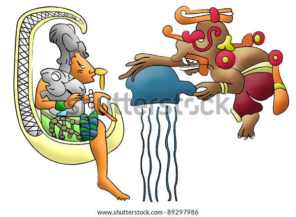 Ix Chel Chaac Aztec Mayan Deities Stock Illustration 89297986 ...