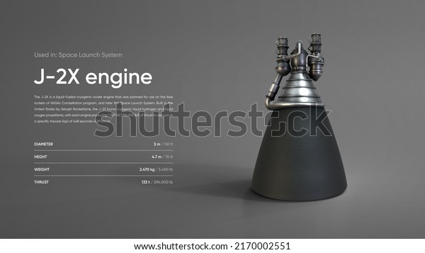 J2x Rocket Engine 3d Illustration Poster Stock Illustration 2170002551 ...