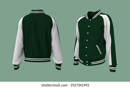 Jacket Mockup Front Side Back Views Stock Illustration 1927341992 ...
